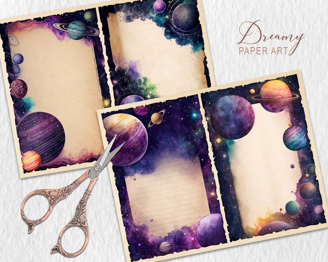 Planets Junk Journal Pages, Space Junk Journal Kit, Cosmos Junk Journal ...