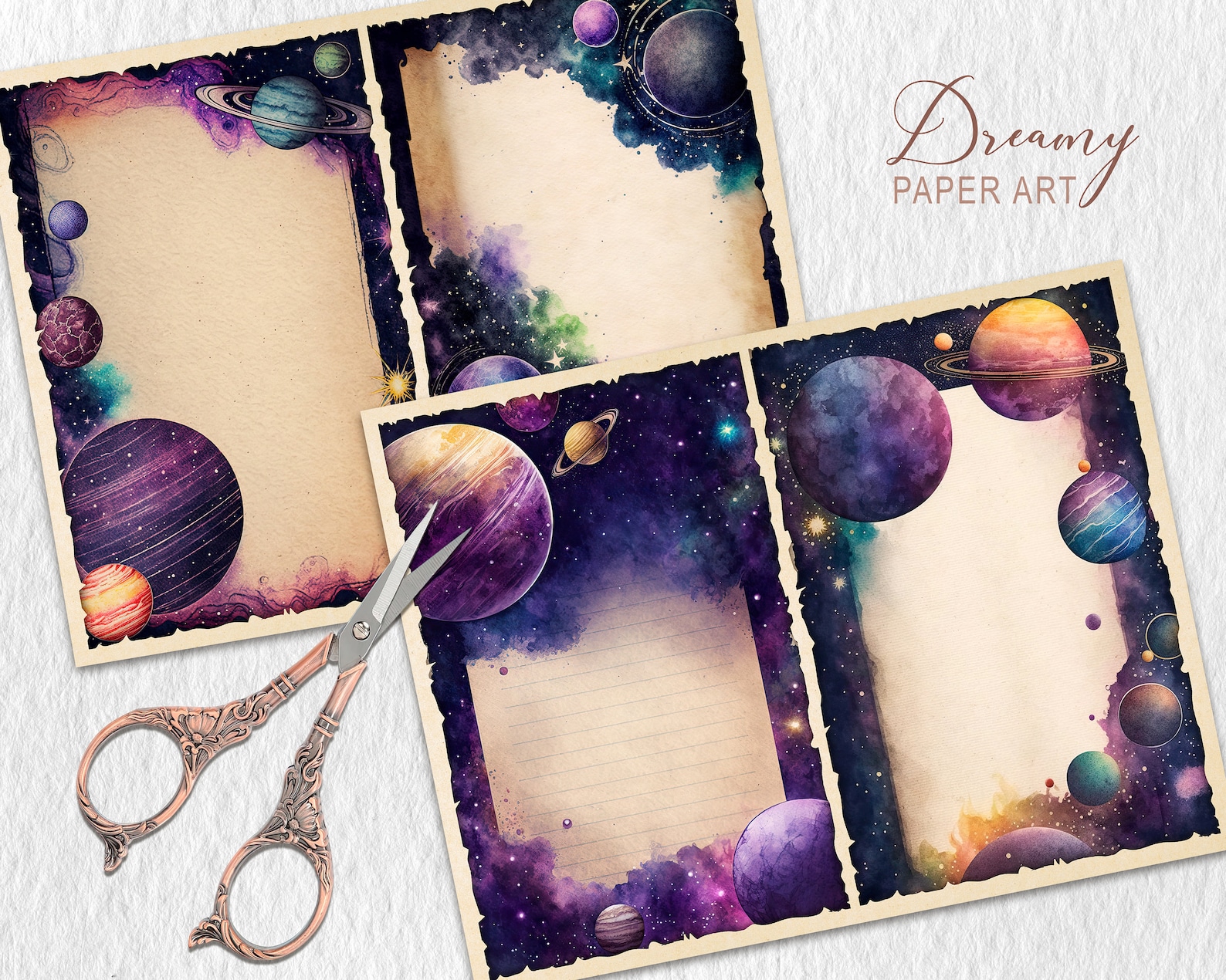 Planets Junk Journal Pages, Space Junk Journal Kit, Cosmos Junk Journal ...