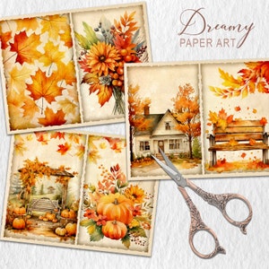 Autumn Junk Journal Kit, Fall Junk Journal Pages, Autumn Scene Junk ...