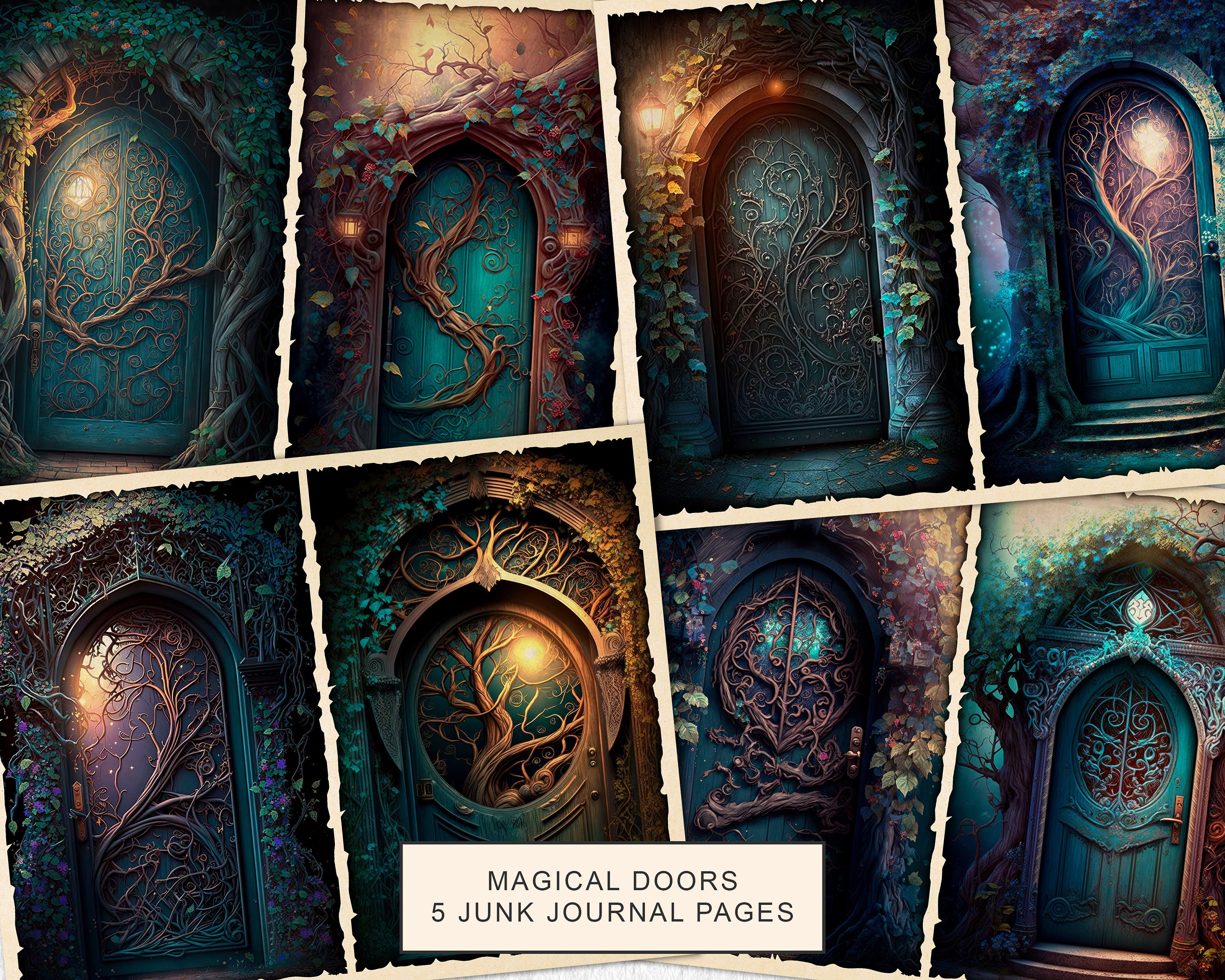 Magical Doors Junk Journal Kit: Fantasy Printable Pages (digital ...
