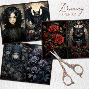 Gothic Junk Journal Kit, Dark Junk Journal Pages, Mystic Junk Journal ...