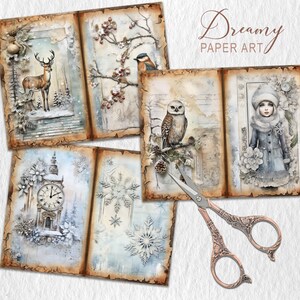 Winter Junk Journal Printable Pages, Junk Journal Kit, Winter Scrapbook ...