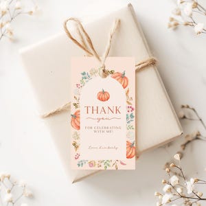 Our Little Pumpkin Thank You Tags, Pumpkin Favor Tags, First Birthday ...