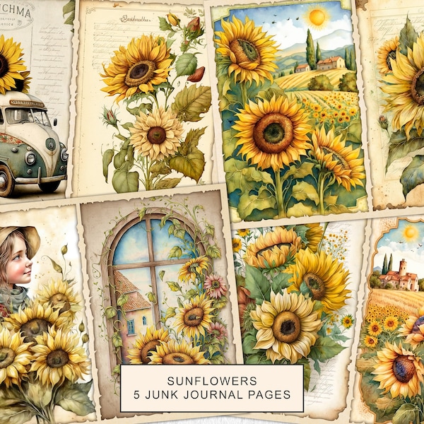 Paper Sunflowers - Etsy