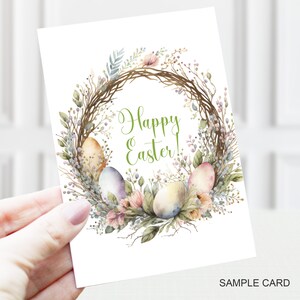 Easter Wreath Clipart PNG Watercolor Wreath Clipart, Spring Flower and ...