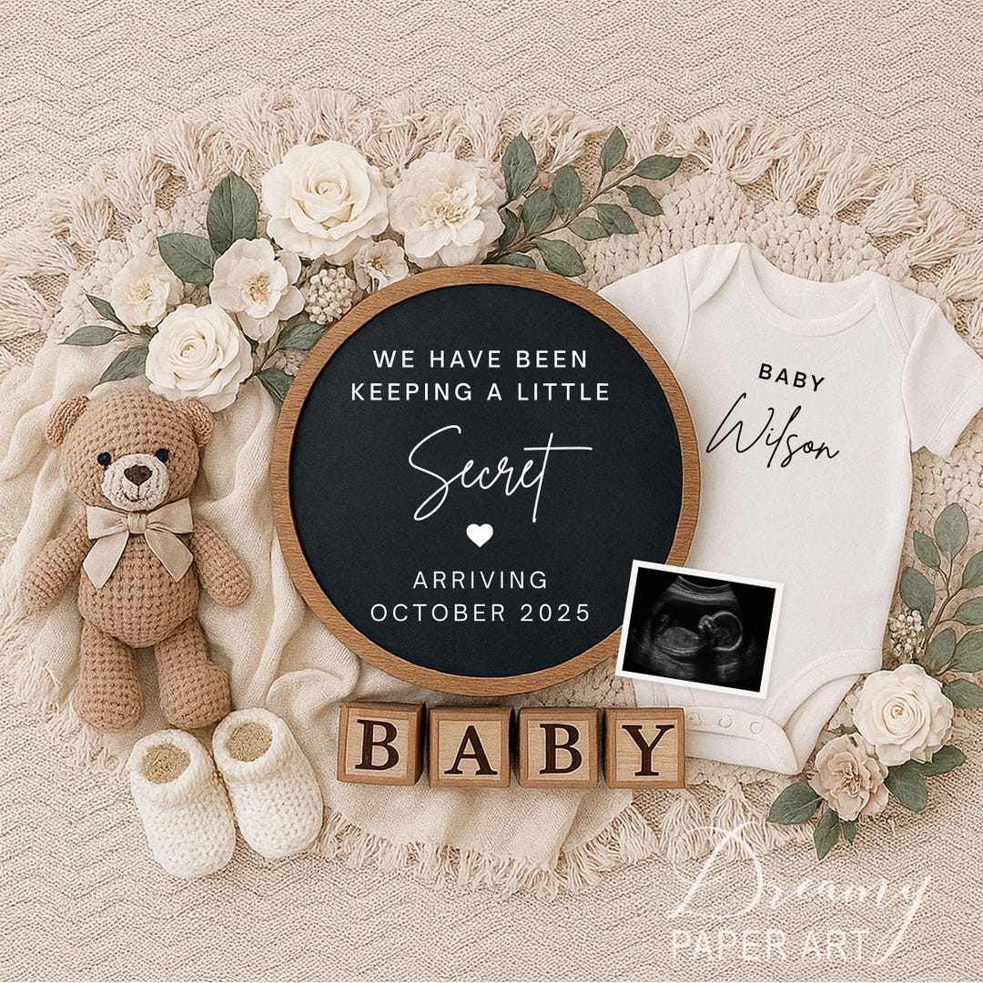 Digital Pregnancy Announcement, Baby Announcement, Baby Reveal, Social ...