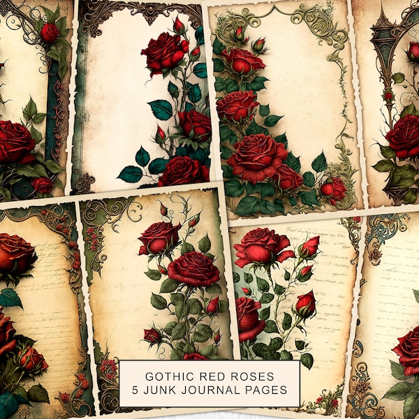 Vintage Rose Paper - Etsy