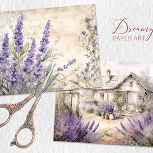 Lavender Junk Journal Paper, Vintage Lavender Junk Journal Kit ...