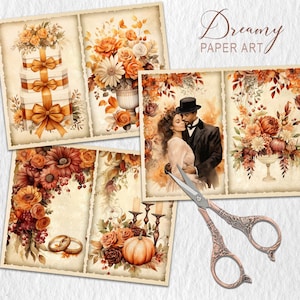 Autumn Junk Journal Kit, Autumn Wedding Junk Journal Pages, Fall Junk ...