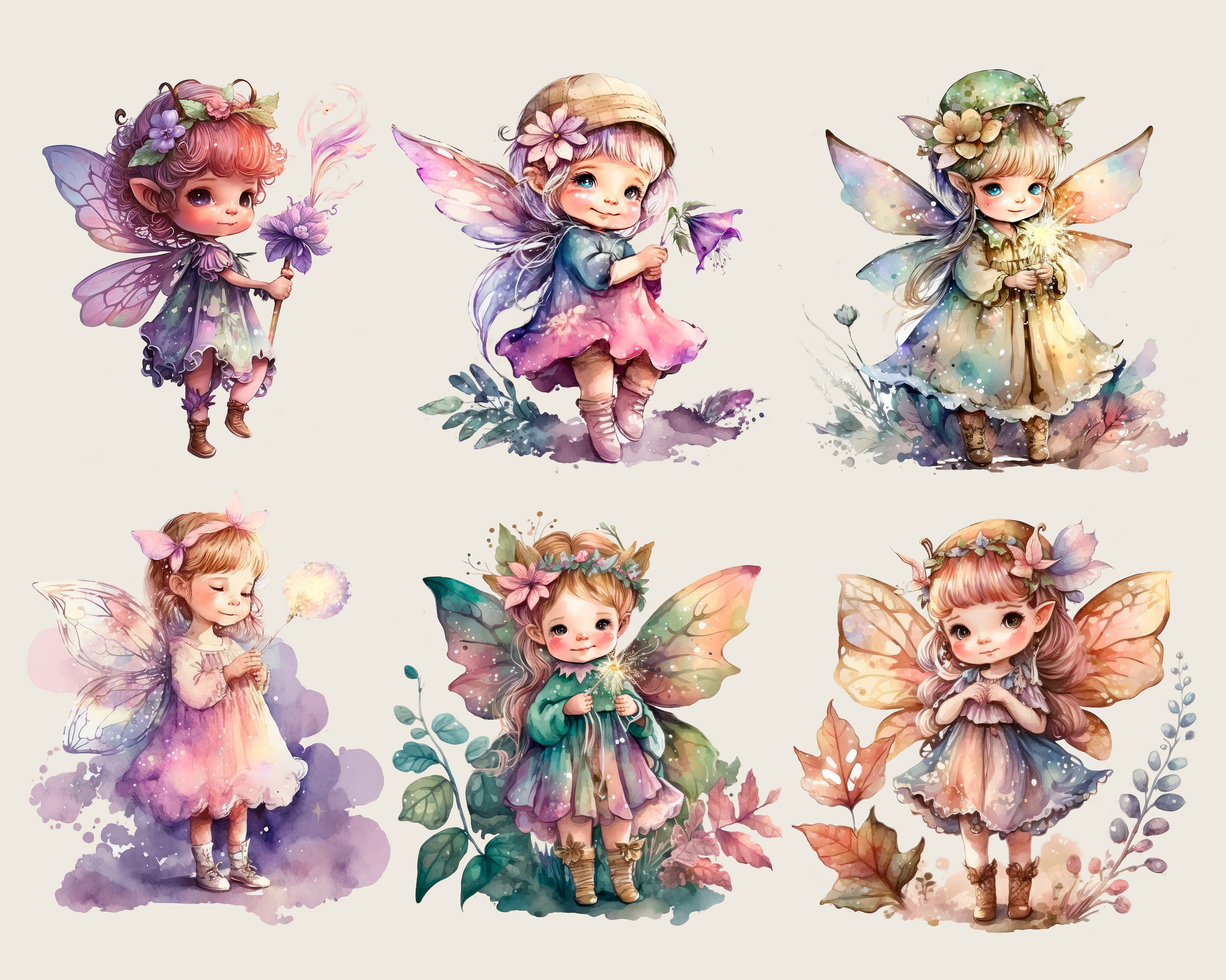 Little Magic Fairy Clipart Watercolor Cute Fairy Clipart, Fairy Png ...