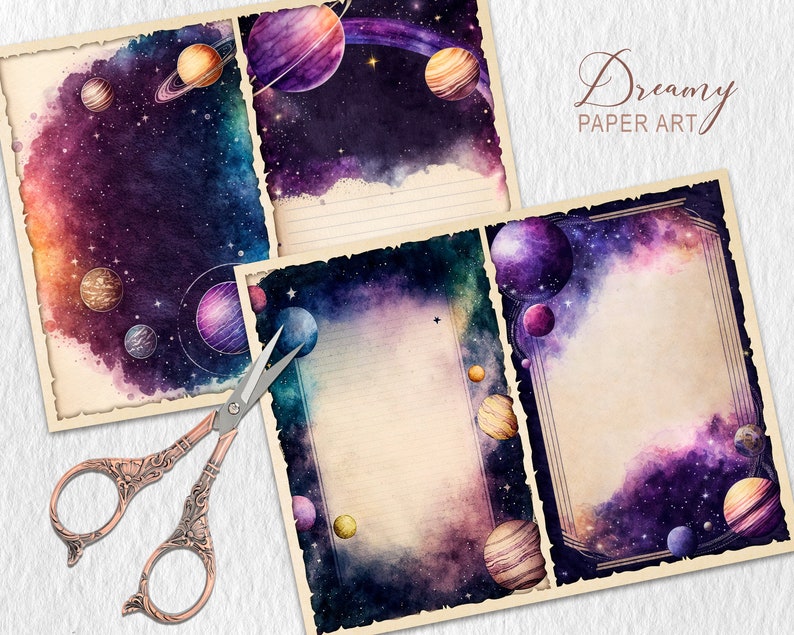 Planets Junk Journal Pages, Space Junk Journal Kit, Cosmos Junk Journal ...
