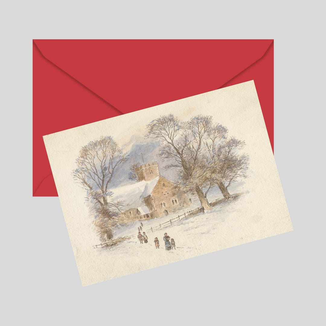 Winter Scene Greeting Card: Printable Picturesque Card (digital ...