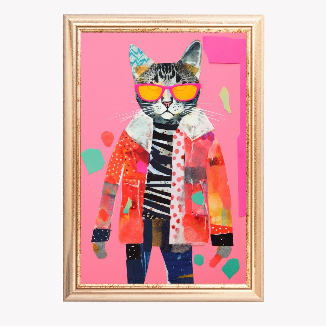 Kids Wall Art Printable Bundle: 40 Whimsical Illustrations | Fun Animal ...