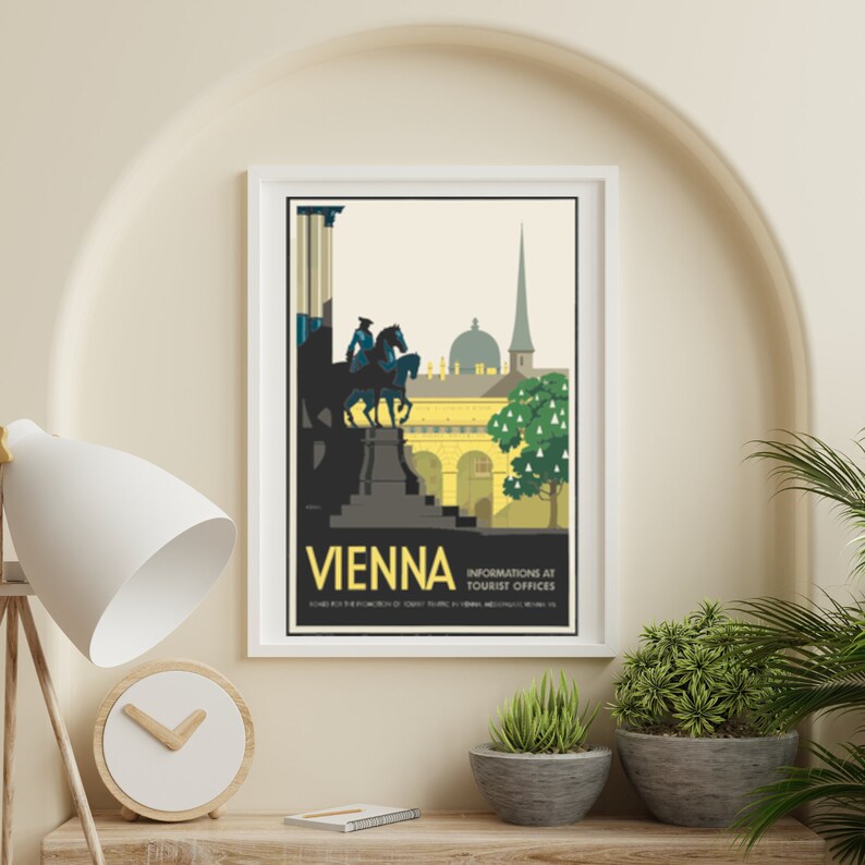 Destination Vienna Travel Poster Digital, Bygone Days Instant Digital ...
