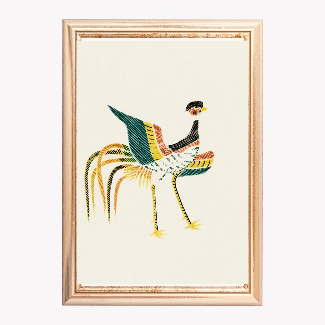 Vintage Japanese Rane Painting, Digital Print Vintage Wall Art ...