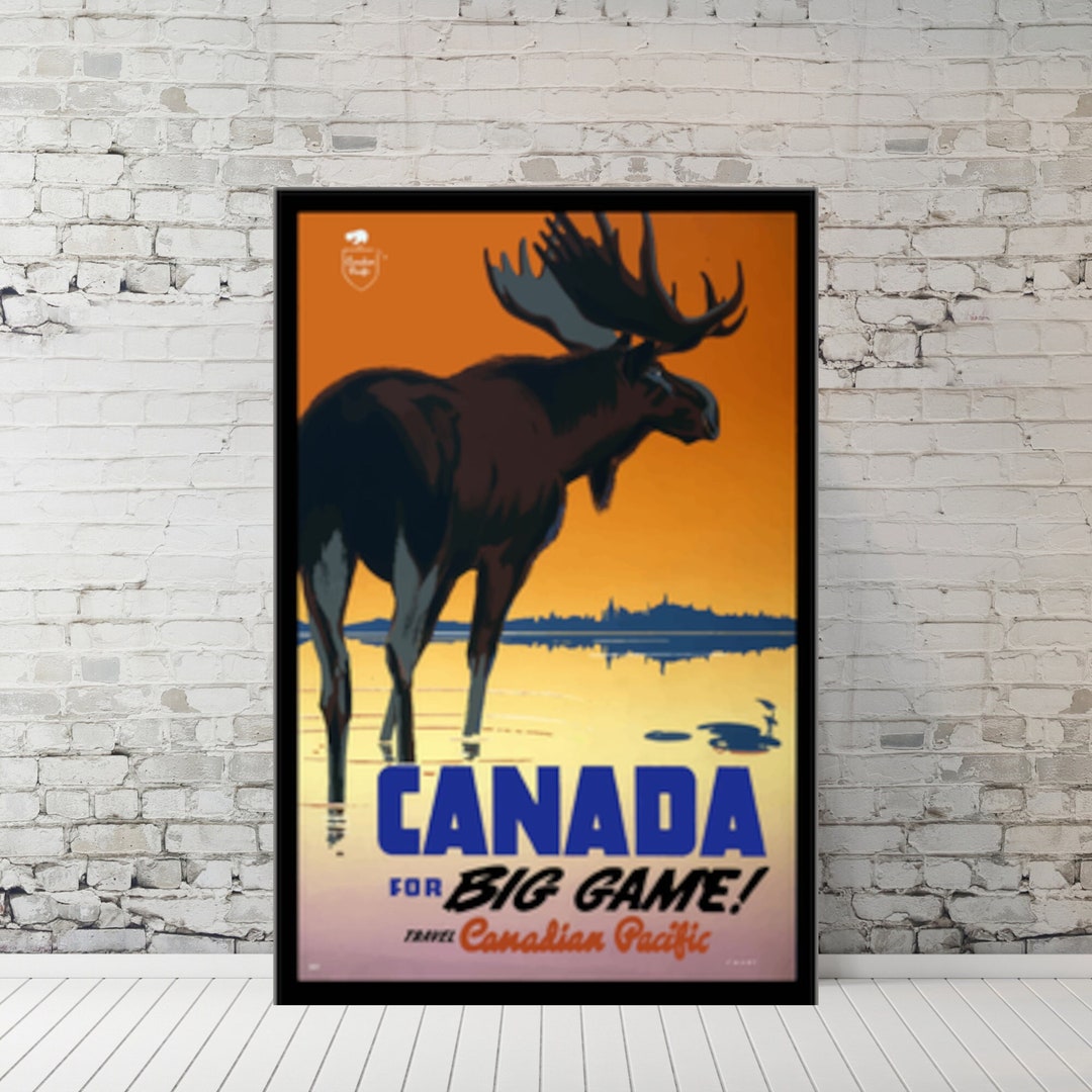 Canada Vintage Poster, Nostalgic Canada Travel Wall Decor From Bygone ...