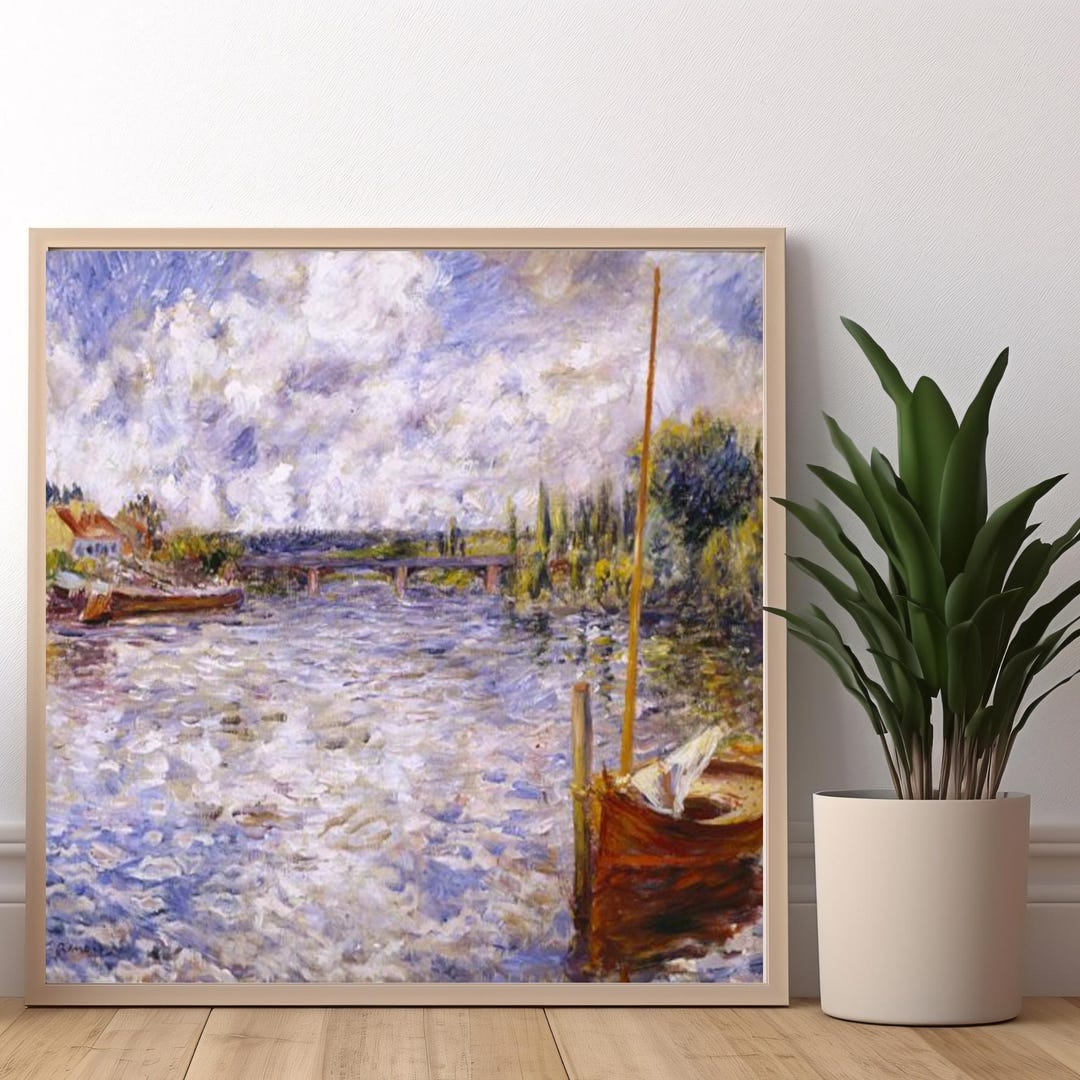 Seine at Chatou by Pierre-auguste Renoir | Impressionist River ...