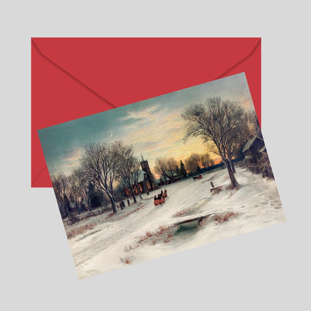 Winter Scene Greeting Card: Printable Picturesque Card (digital ...