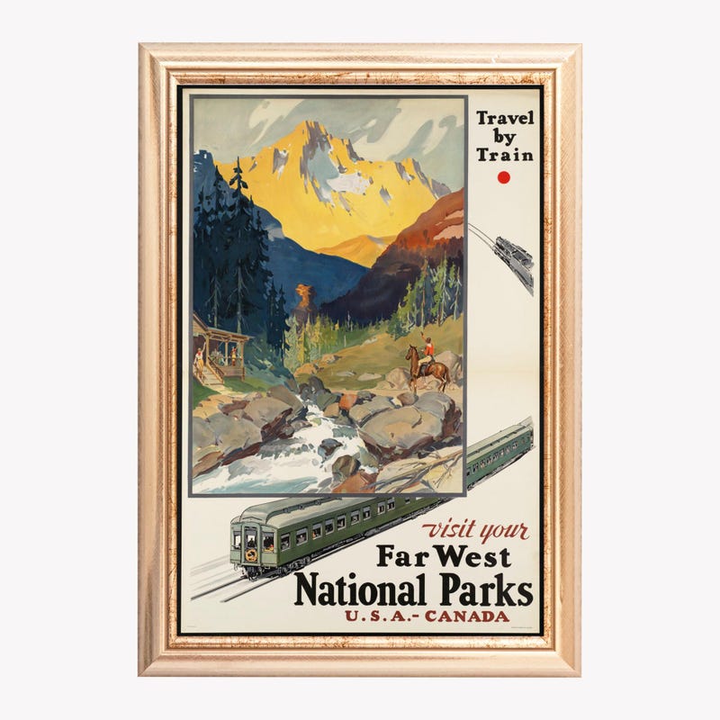 Vintage Train Ads - Etsy