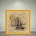 Vintage Nautical Exploration, Navigation Maps Charts, Digital Art Print ...