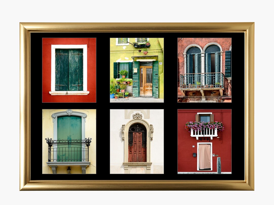 Vintage Collage of Italian Windows Digital Download, Vintage Collage ...