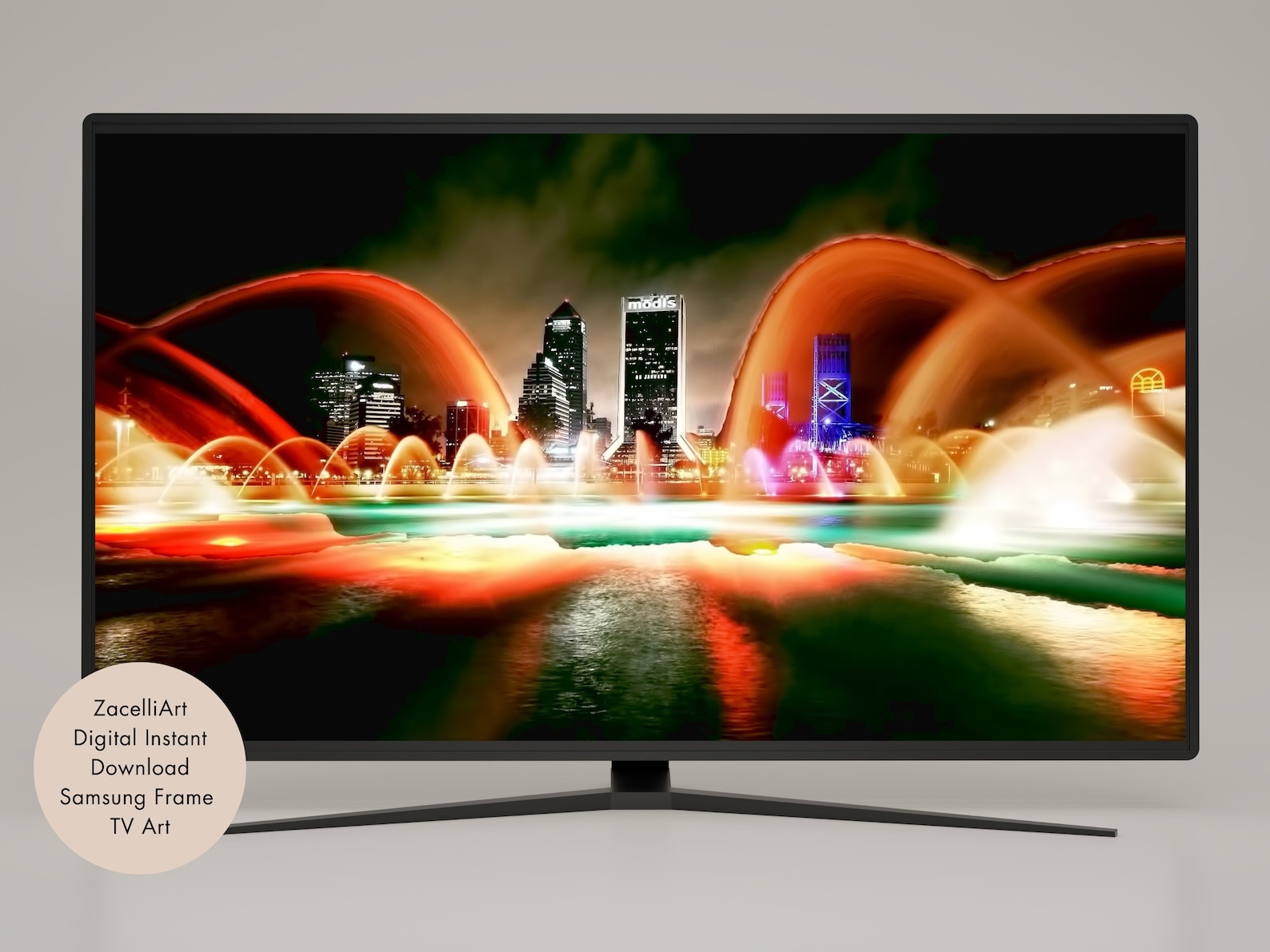 Jacksonville Florida Frame TV Art, Cityscape Art for Frame Television ...