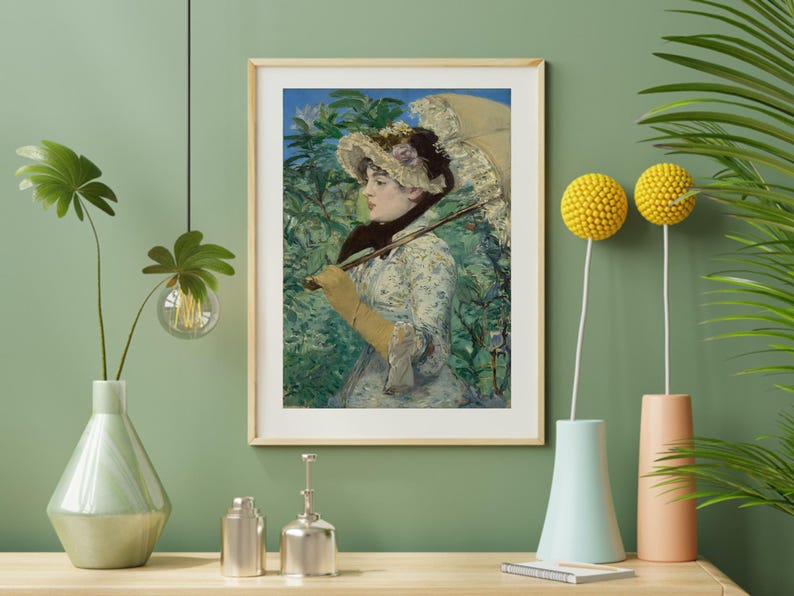 Vintage Edouard Manet Wall Art: Jeanne Spring | Impressionism Painting ...