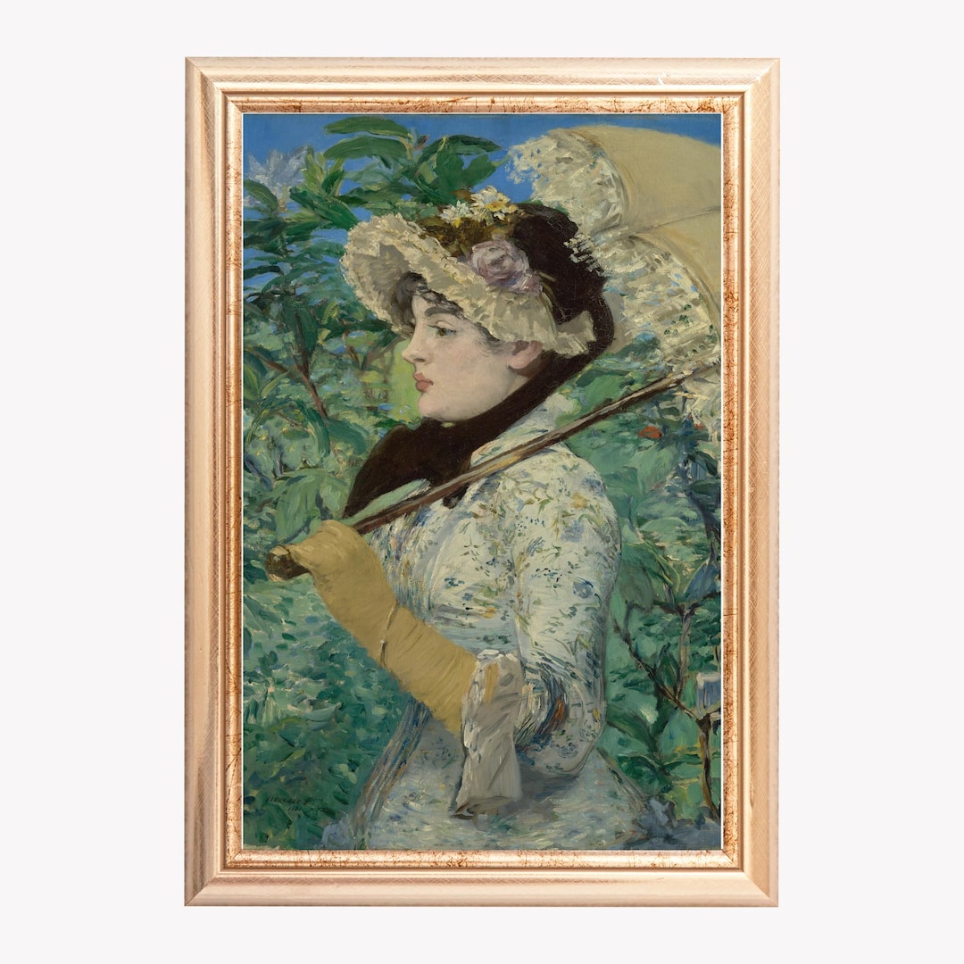 Vintage Edouard Manet Wall Art: Jeanne Spring | Impressionism Painting ...