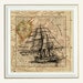 Vintage Nautical Exploration, Navigation Maps Charts, Digital Art Print ...