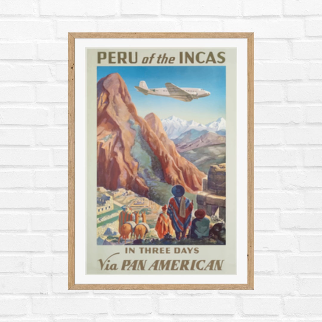 Destination Peru Travel Poster Digital, Bygone Days Instant Digital ...