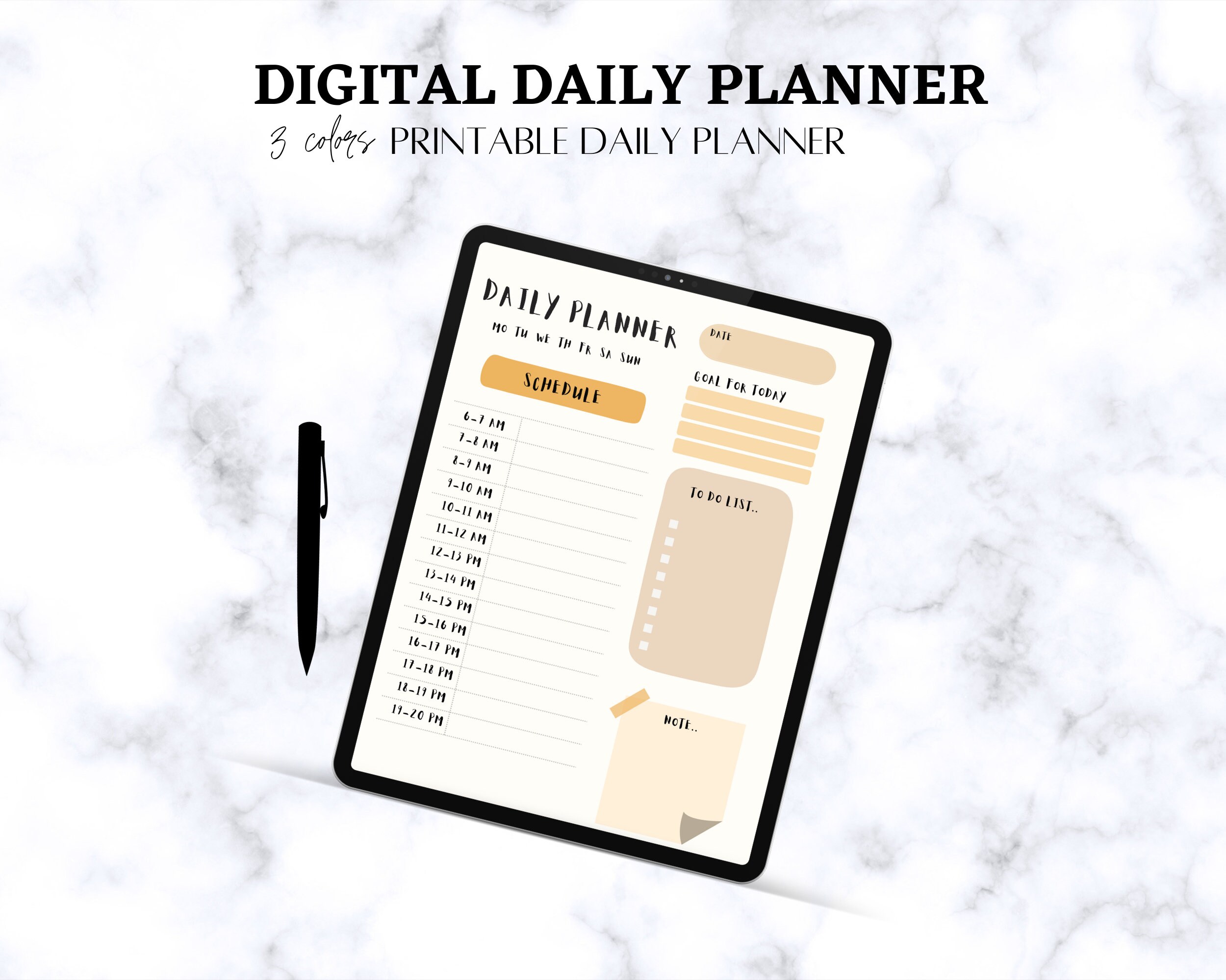 Daily Planner, Digital Planner, Printable Planner - Etsy