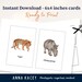 30 Safari Animals Flash Cards, Montessori Materials, Zoo Animals Flash ...