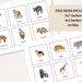 30 Safari Animals Flash Cards, Montessori Materials, Zoo Animals Flash ...