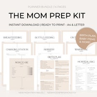 Postpartum Prep Kit New Mom Checklists First-time Mom Planner 10 New ...