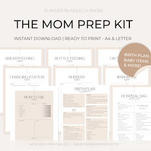 Postpartum Prep Kit New Mom Checklists First-time Mom Planner 10 New ...