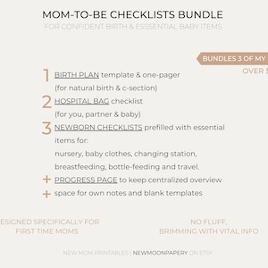 New Mom Checklist | Maternity Documents | Baby Planning | Hospital Bag ...