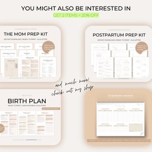 Postpartum Prep Kit New Mom Checklists First-time Mom Planner 10 New ...