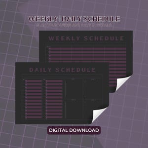 Dark Mode Minimalist Undated Planner Template, Yearly, Monthly, Weekly ...