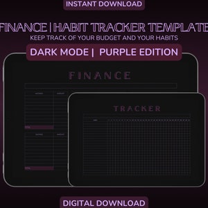 Dark Mode Minimalist Undated Planner Template, Yearly, Monthly, Weekly ...