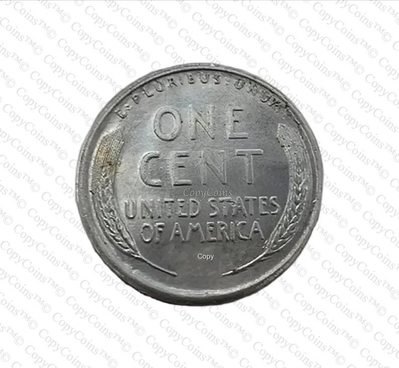 1944 P Steel aluminum Lincoln Wheat One Cent Penny Rare USA COPY Coin ...