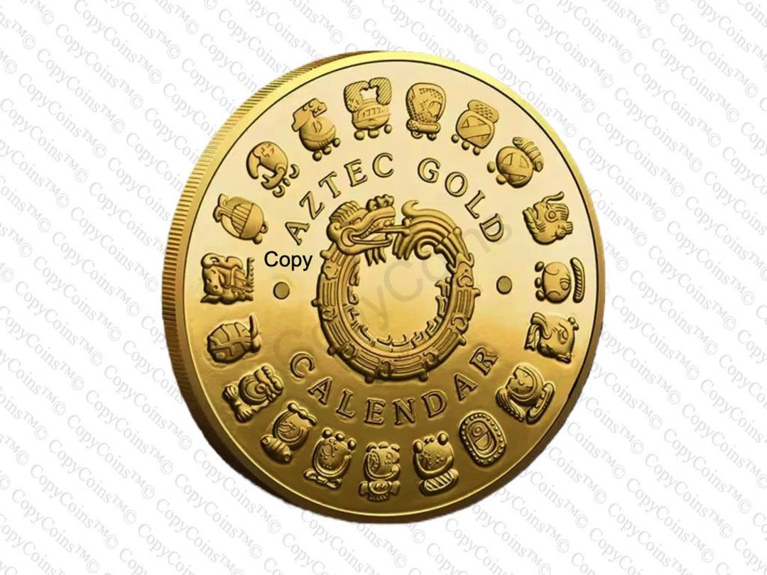COPY Aztec Mayan Calander Gold Souvenir Challenge Non Currency Coin - Etsy