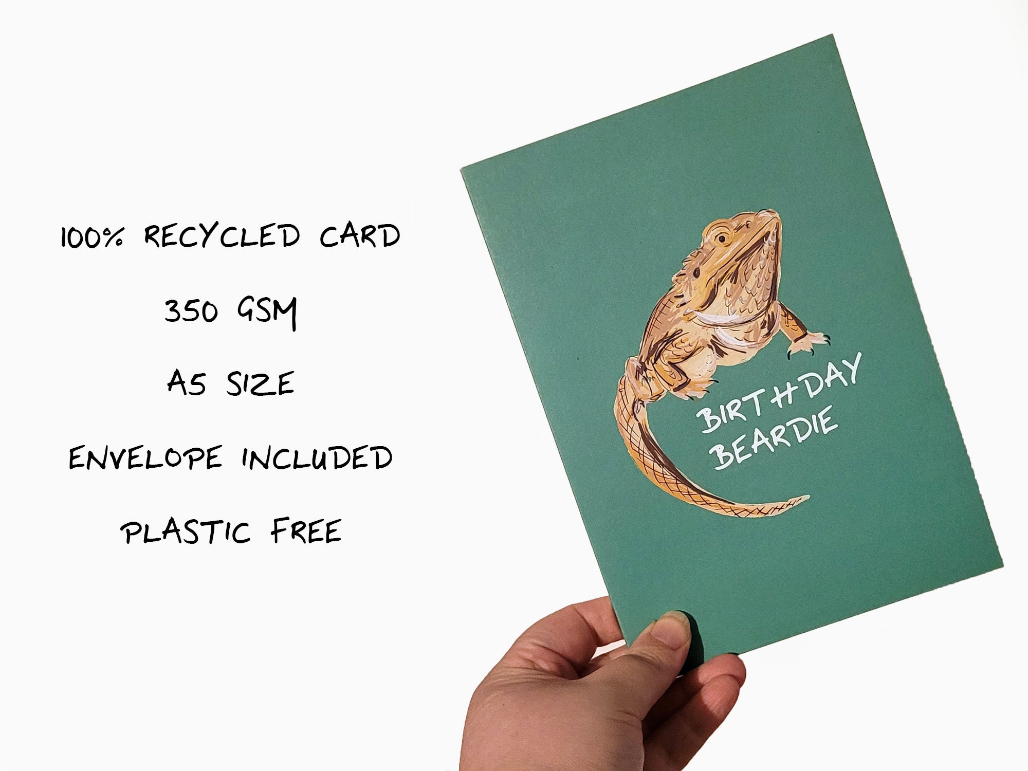 Bearded Dragon Birthday Card - Birthday Beardie - Etsy