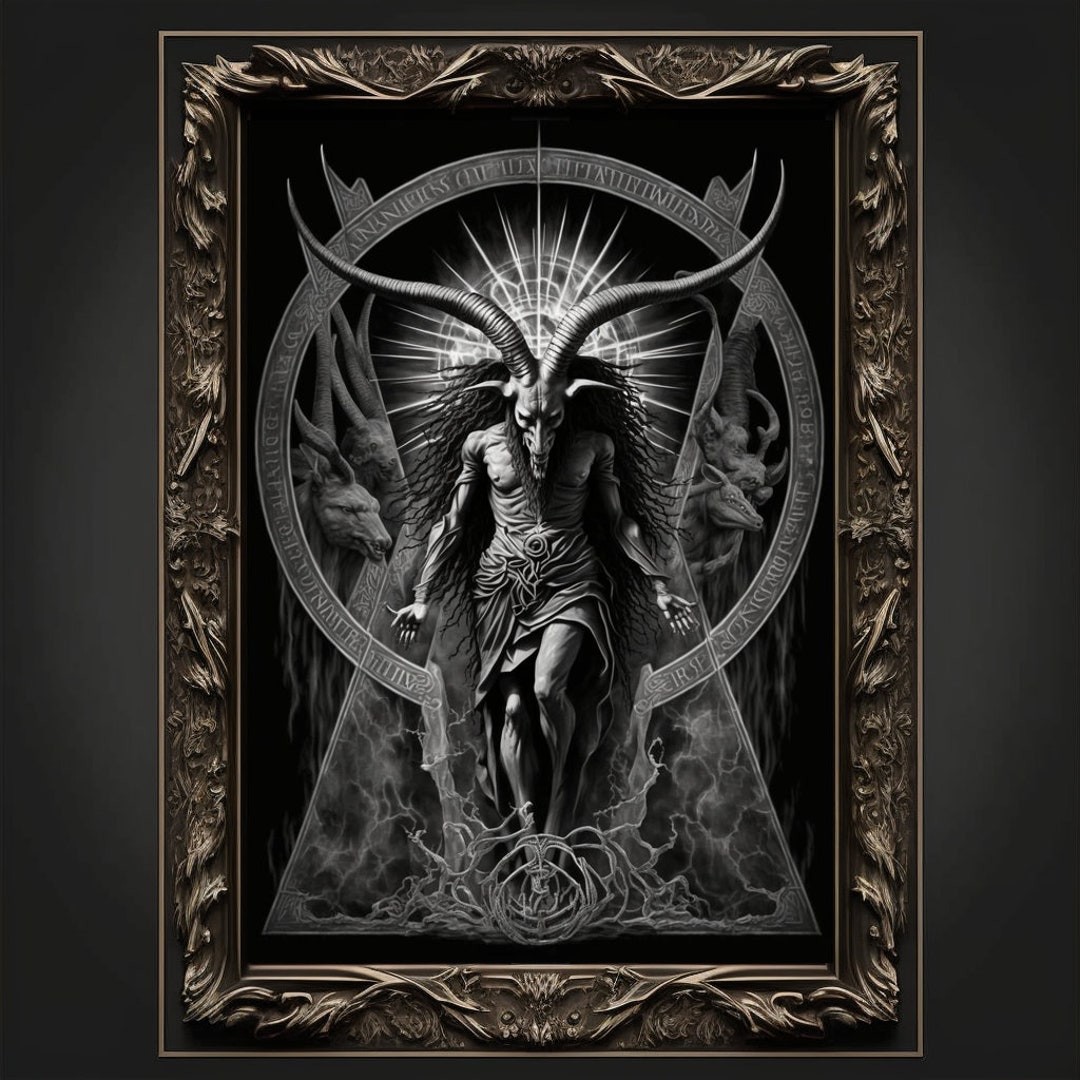 Baphomet Art Print Devil Art Satan Print Lucifer Poster Renaissance ...
