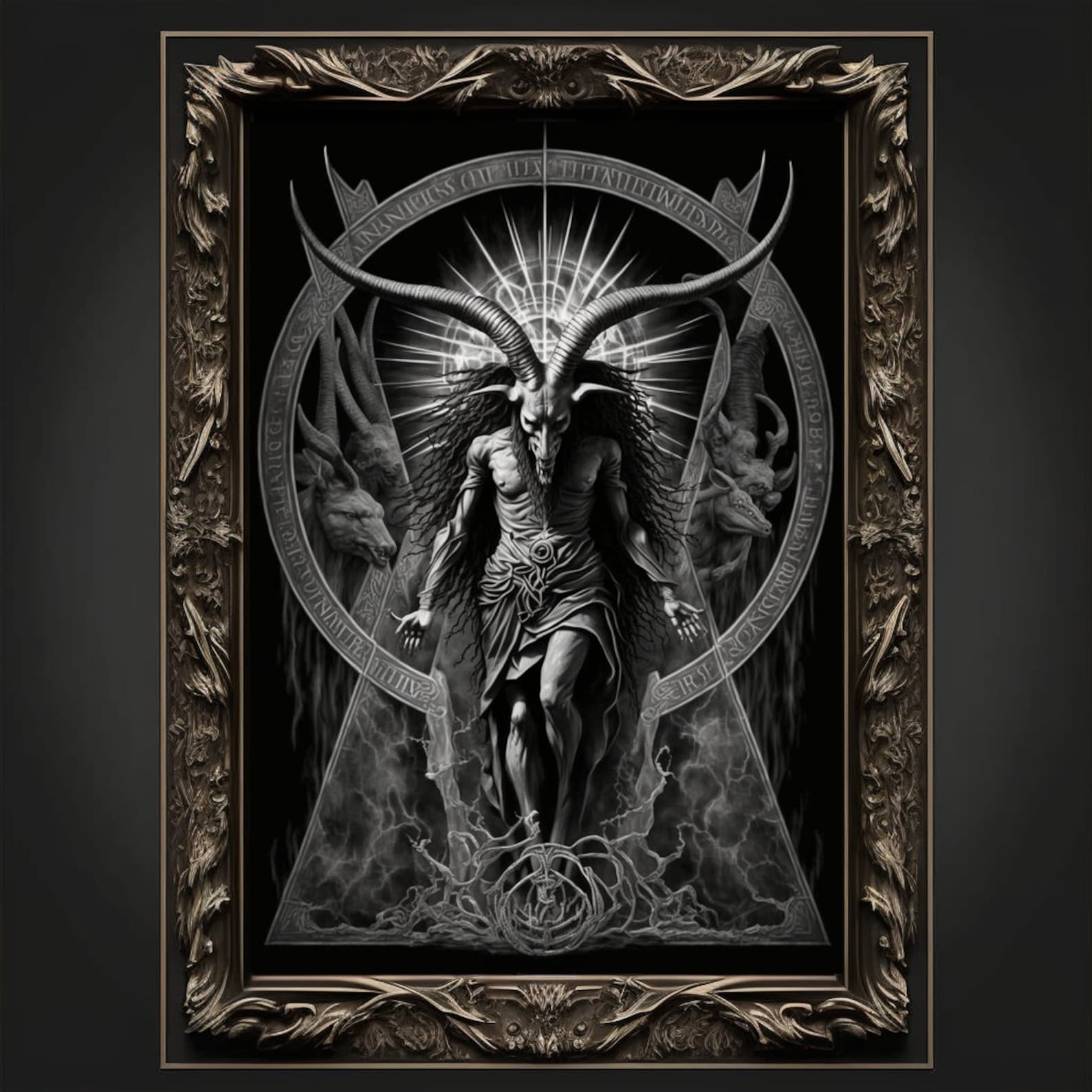 Baphomet Art Print Devil Art Satan Print Lucifer Poster Renaissance ...