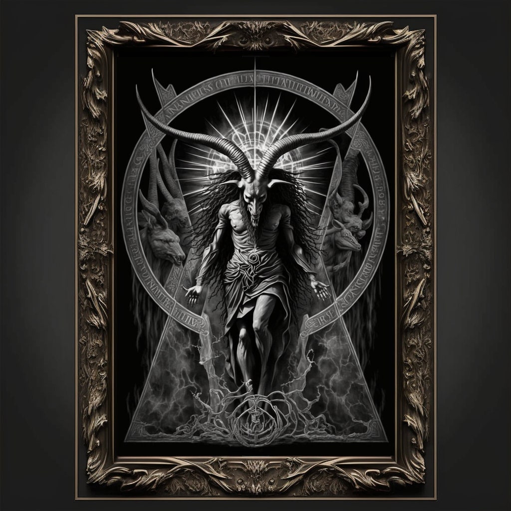 Baphomet Art Print Devil Art Satan Print Lucifer Poster Renaissance ...