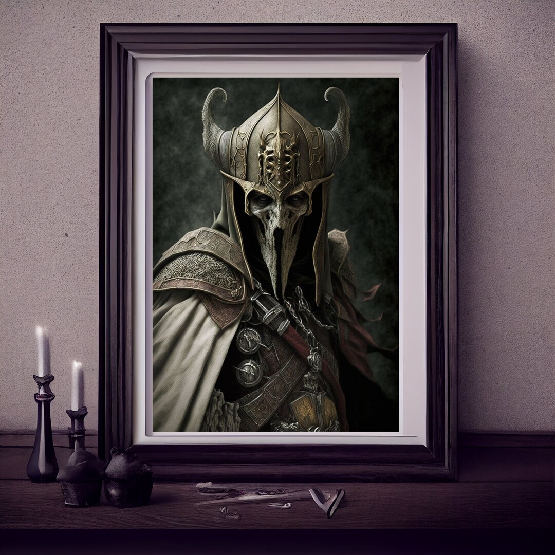 Knights Templar Art Print, Demonic Samurai Art Print Poster Renaissance ...