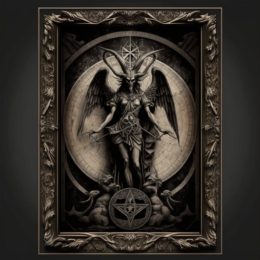 Baphomet Art Print Devil Art Satan Print Lucifer Poster Renaissance ...