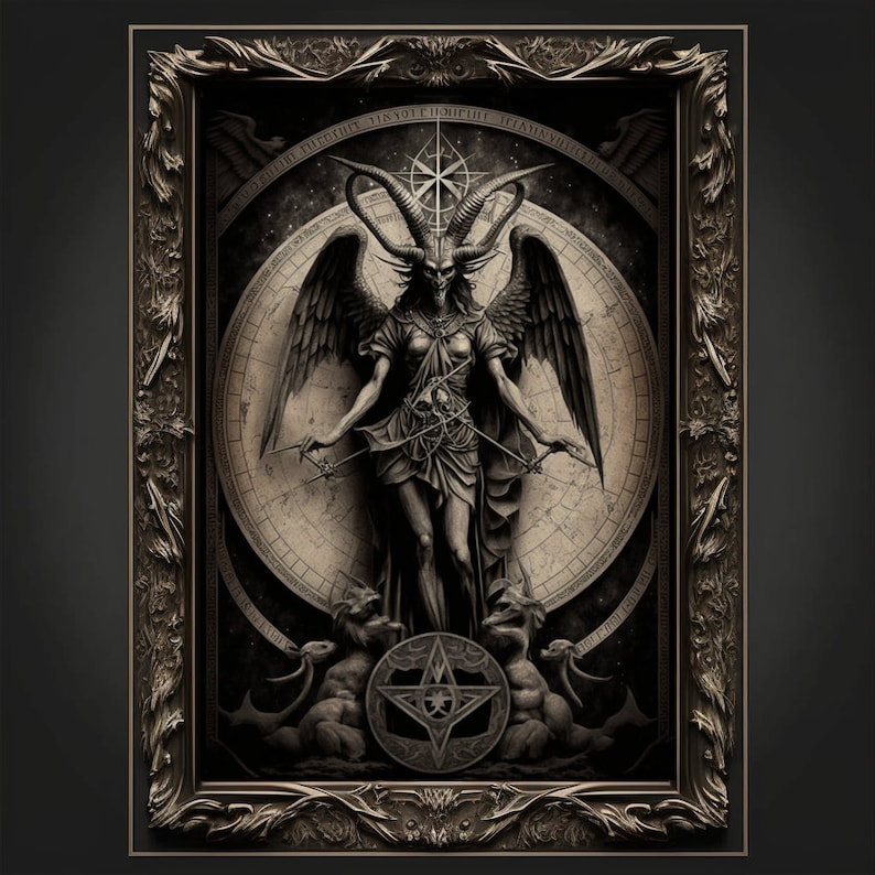 Baphomet Art Print Devil Art Satan Print Lucifer Poster Renaissance ...