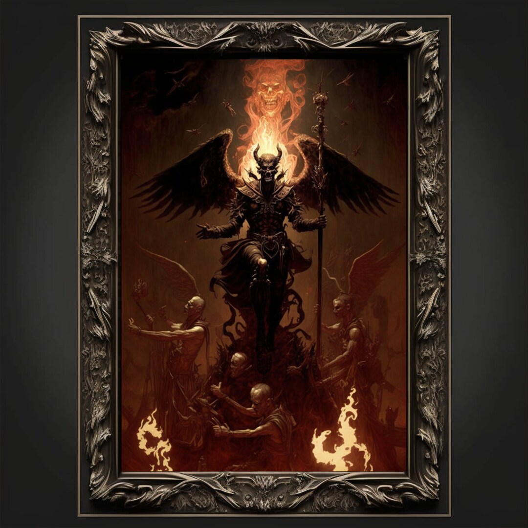 Baphomet Art Print Devil Art Satan Print Lucifer Poster Renaissance ...