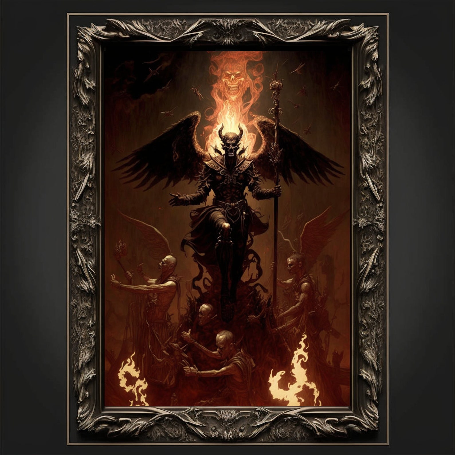 Baphomet Art Print Devil Art Satan Print Lucifer Poster Renaissance ...